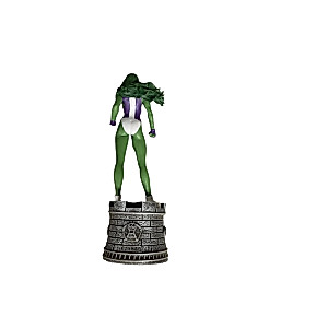 Eaglemoss Marvel Chess Collection Incredible Hulk and She-Hulk Rook Hand-Sculpted Resin Chess Piece with Magazine