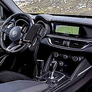 3-In-1 Multifunctional Car Mount + Car Charger + Voltage Detector, SOAIY Car Mount Charger Holder Cradle w/Dual USB 3.1A Charger, Display Voltage Current for iPhone7 6s 6 5s Samsung S7 S6 S5