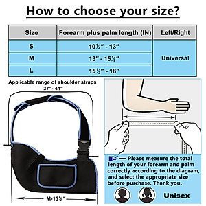 VISKONDA Arm Sling Shoulder Immobilizer - Rotator Cuff Support Brace - Comfortable Medical Sling for Shoulder Injury,Left and Right Arm,Men and Women,for Broken,Dislocated,Fracture,Strain (Medium)
