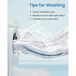 BedStory 3 Inch Memory Foam Mattress Topper Queen Size Medium for Back Pain, Bed Cushion Topper Supportive Padding with Cover