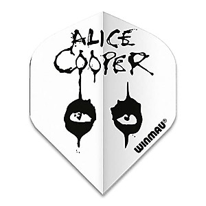 Winmau Alice Cooper Eyes Rock Legends 100 Micron Strong Standard Dart Flights (3 Sets - 9 Flights)