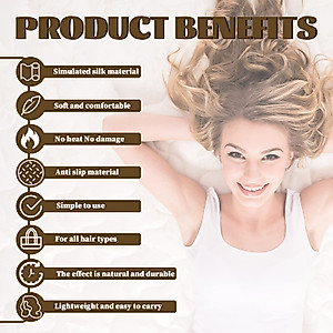 Heatless Curling Lazy Sleeping Foam Sponge No Heat Curling Stick Big Wave Curler(Leopard Print)