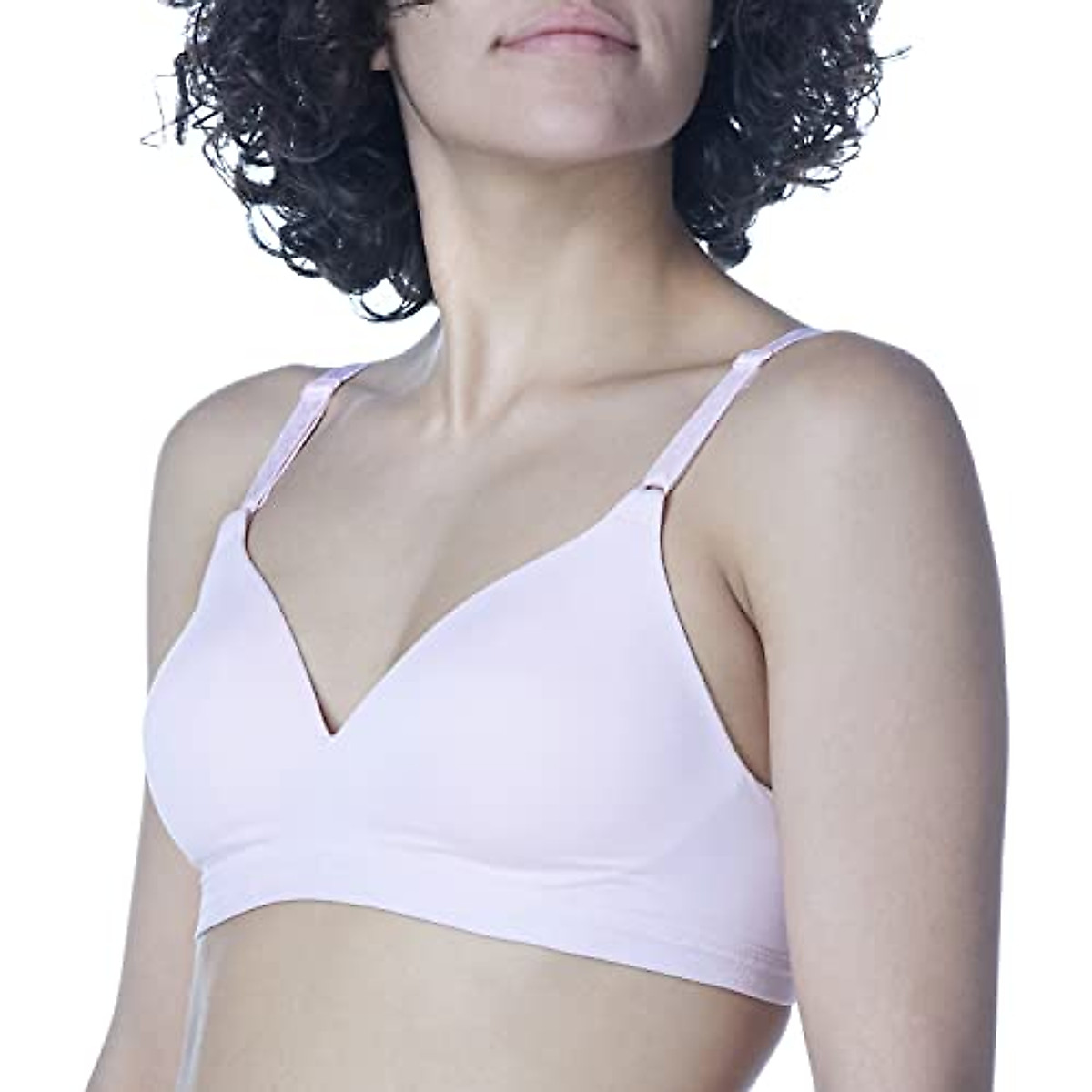 Warner's Women's Cloud 9 Super Soft Wireless Lightly Lined Comfort Bra 1269, Pale Pink, 38B