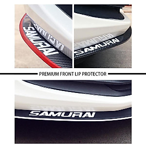 Car Front Bumper Lip Splitter, 2.5m/8.2ft Front Lip Spoiler, Self-Adhesive Waterproof Auto Side Skirt Protector Strip, Universal Exterior Soft Rubber Decoration Accessories for Cars (Black)