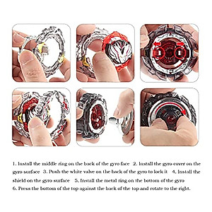 Battling Tops Burst Superking B-195 Prominence Valkyrie.Ov.at'-0 Gyro Toys for Kids with B184 Custom Bey Launcher