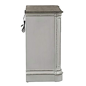 Liberty Furniture Industries Magnolia Manor 3 Drawer Bedside Chest w/Charging Station, W36 x D18 x H34, White