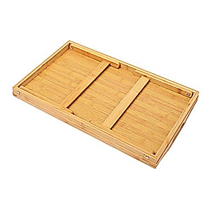 SANPON Bamboo Bed Tray for Eating Breakfast Trays for Bed Serving Trays with Handles Food in Bed Tray Large