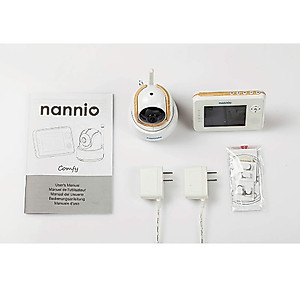 Nannio Comfy Ace Baby Monitor with Remote Pan-Tilt-Zoom Camera and 3.5inch LCD Screen, Infrared Night Vision, VOX, Alarm System, Two Way Talk, Lullaby, Baby Room Temperature
