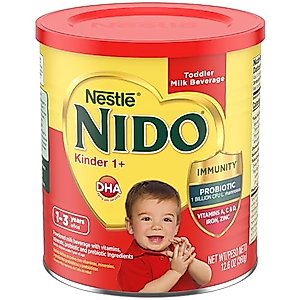 Nestle NIDO Kinder 1+ Toddler Powdered Milk Beverage - 12.6 Oz Canister - Shelf Stable Toddler Drink