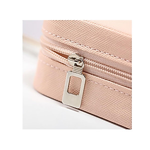 UJHAW Travel Jewelry Case, Jewelry Organizer Box, Jewelry Organizer Jewelry Travel Organizer Small Jewelry Organizer Ring Organizer Necklace Organizer Earring Organizer Box - Pink