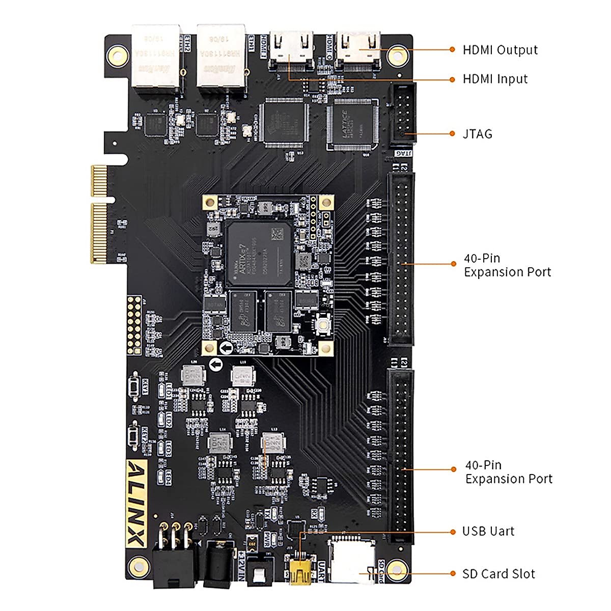 ALINX AX7103: Artix-7 XC7A100T (FPGA Development Board + USB Downloader)