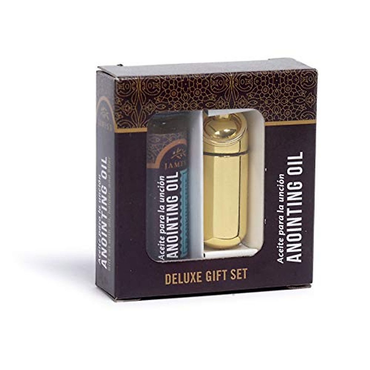 Broadman Church Supplies Anointing Oil & Holder Gift Set, with Key Ring and Eyedropper - Brass