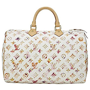 Louis Vuitton, Pre-Loved Richard Prince x Louis Vuitton, Pre-Loved Limited Edition Monogram Watercolor Speedy 35, White