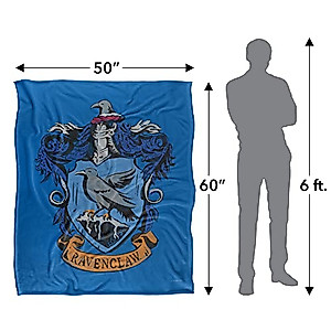 Harry Potter Drawn Ravenclaw Crest Officially Licensed Silky Touch Super Soft Throw Blanket 50" x 60"