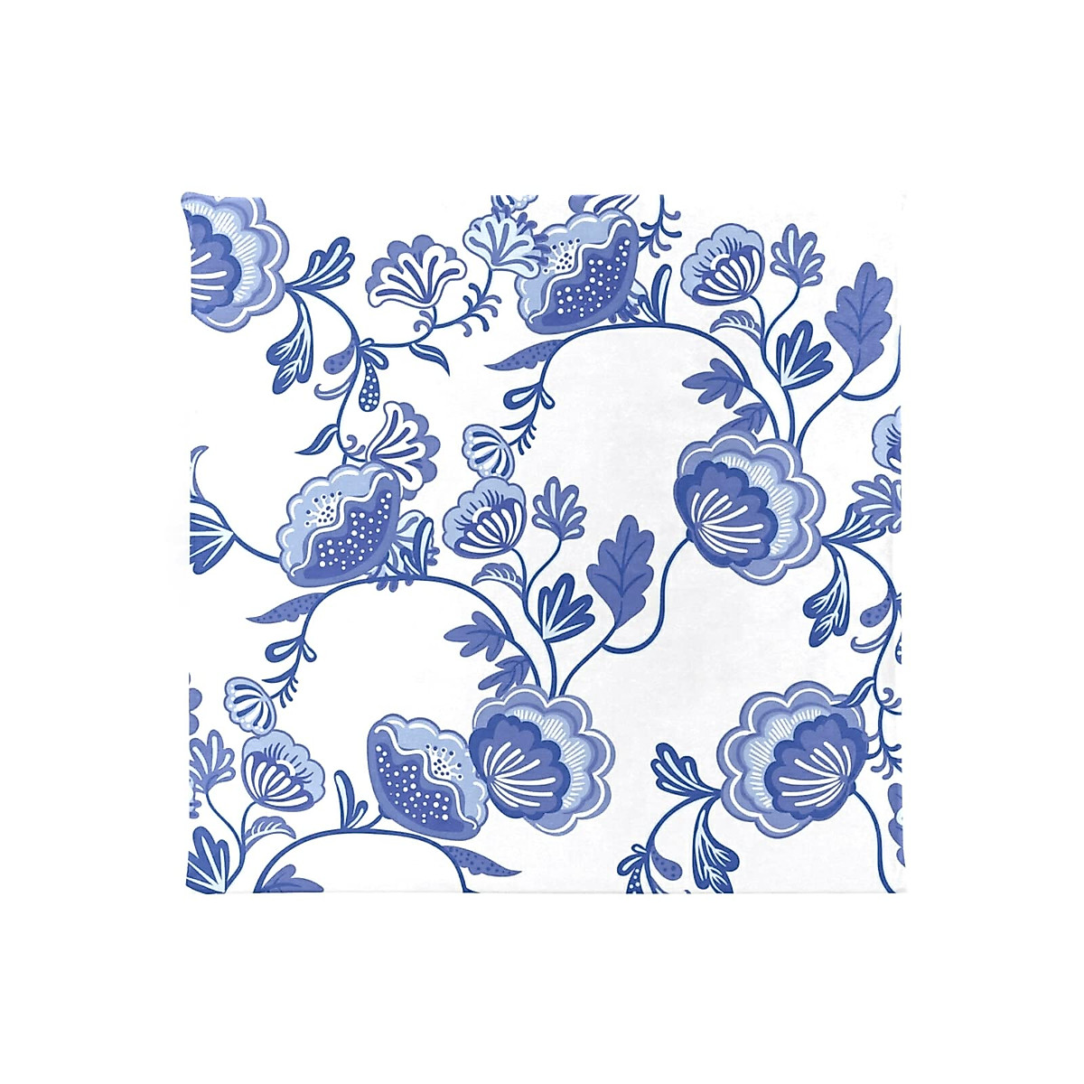 susiyo Square Chair Pads, Colorful Flowers Chinoiserie Style Seat Cushion Comfort Reduces Pressure Washable Memory Foam Chair Cushions for Kitchen Dining Carpet Rug Office Car 15.7" x 15.7"