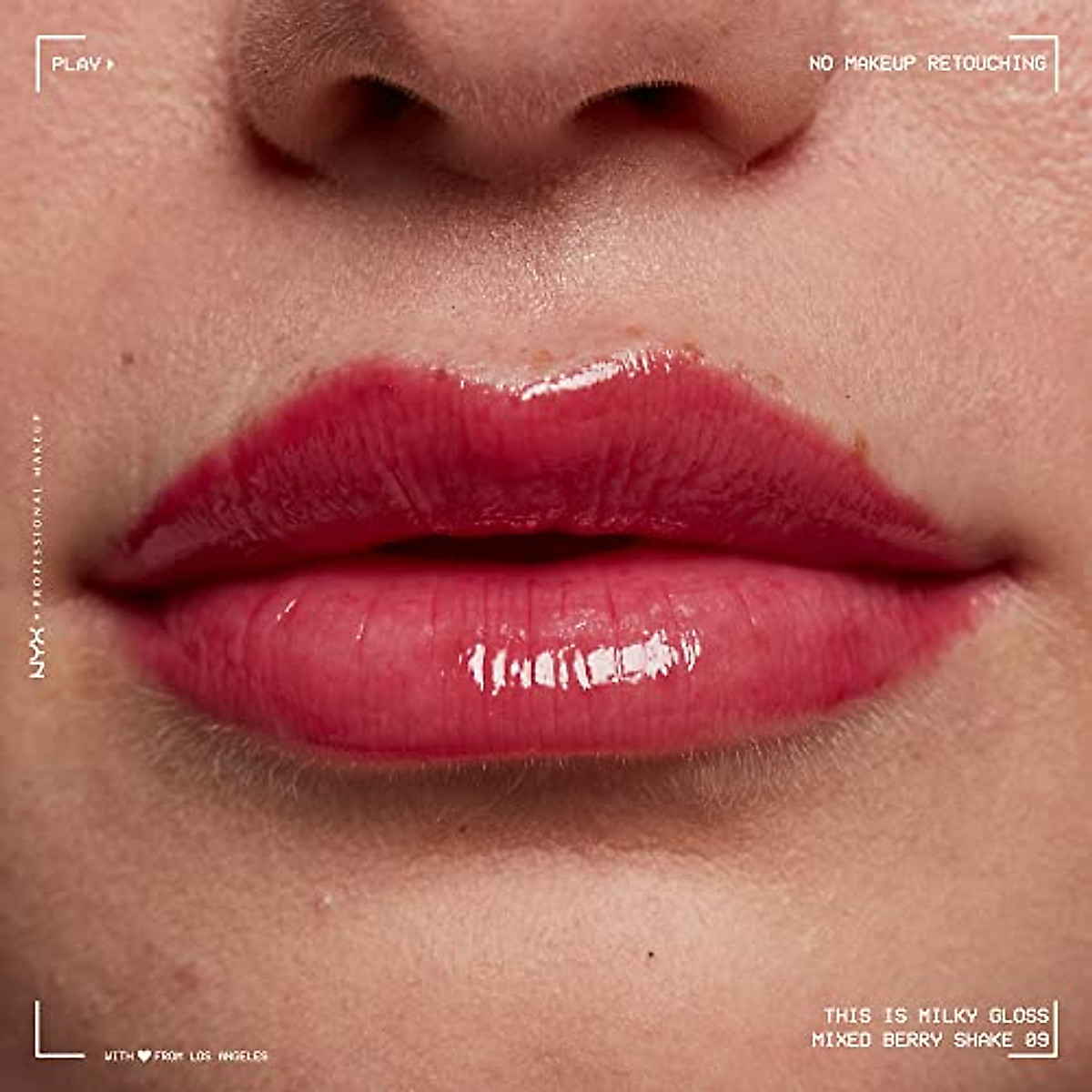 NYX PROFESSIONAL MAKEUP This Is Milky Gloss, Lip Gloss with 12 Hour Hydration, Vegan - Mixed Berry Shake (Raspberry)