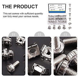 SOLUSTRE 1 Set Screw Set Nuts Screws Stud Carbon Steel Rack