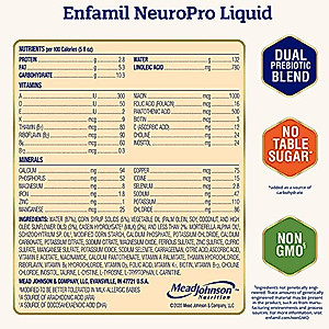 Enfamil NeuroPro Ready-to-Use Baby Formula, Ready to Feed, Brain and Immune Support with DHA, Iron and Prebiotics, Non-GMO, 32 Fl Oz Bottle, Pack of 6