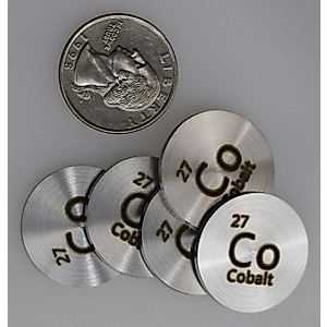 Cobalt (Co) 24.26mm Metal Disc 99.95% Pure for Collection or Experiments