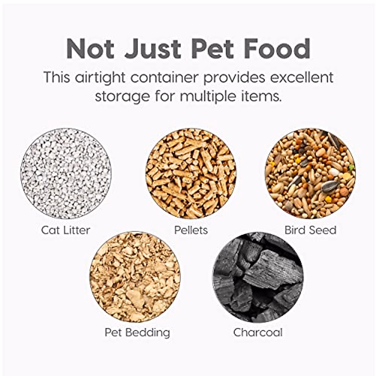 IRIS USA 10 Lbs / 12.75 Qt WeatherPro Airtight Pet Food Storage Container, for Dog Cat Bird and Other Pet Food Storage Bin, Keep Pests Out, Keep Fresh, Translucent Body, BPA Free, Clear/Black