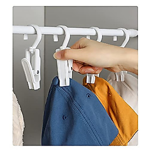 10 PCS Super Strong Plastic Swivel Hanging Hooks Home Swivel Laundry Clips Curtain Clips Clothes Pins Beach Towel Clips,1 PCS Tension Rod, Wardrobe Bars, Drying Support Rods