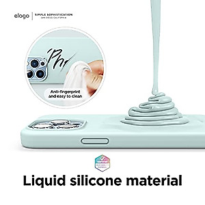 elago Compatible with iPhone 13 Pro Case, Liquid Silicone Case, Full Body Screen Camera Protective Cover, Shockproof, Slim Phone Case, Anti-Scratch Soft Microfiber Lining, 6.1 inch (Green)