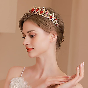 Kamirola Crown for Women Wedding Tiara for Women Queen Crown Crystal Tiara Crown Wedding Tiaras for Bride Royal Princess Crowns for For Girls (Age3+) Women Birthday Prom Pageant Party halloween Chrismas