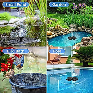 Solar Fountain Pump for Bird Bath, Lucky Clover Solar Water Pump for Pond, RAESOOT Floating Solar Powered Water Pump for Garden Backyard Pond Pool, Outdoor Decor Summer Gifts for Mother