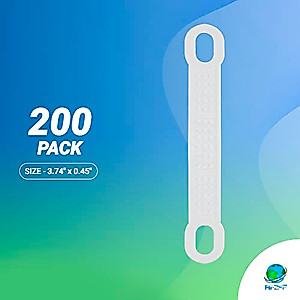 AMIFF Non Slip Rubber Hanger Grips 3.74" x 0.45", Pack of 200 Clear Grip Strips for Plastic and Wooden Hangers, Soft Silicone Hangers Grips, Clothing Hanger Strips for Store and Home Organization