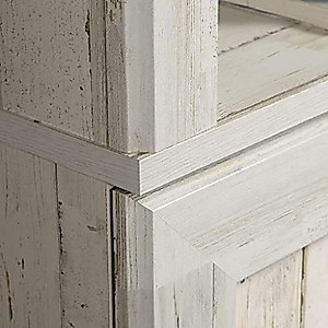 Sauder Miscellaneous Storage Bookcase/ Book Shelf With Doors, White Plank finish