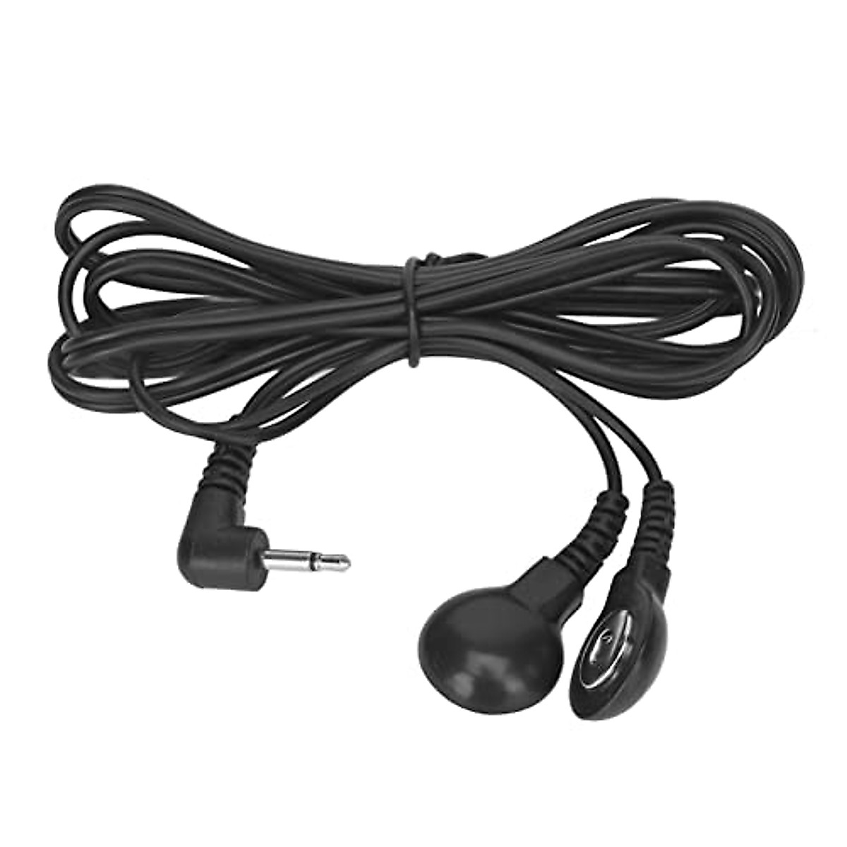 Kadimendium Electrode Wires Cable, Electrode Cable 2.5mm Elbow Black 5PCS for TENS