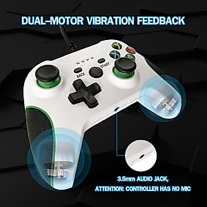 Yousang Wired Xbox One Controller with Vibration Feedback ＆ Upgraded Joystick Controller Replacement for Xbox One Game Controller for Xbox One Series and PC