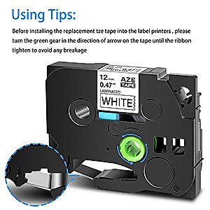 Cruxer Compatible for Brother TZE231 TZ231 12mm 0.47" Labelling Tape Black Text on White Tape Replacement for P-Touch Cube PTE550 PTP750 PTD210 PTD450 PTH110 PTD400AD PT710BT Label Makers, 1-Pack