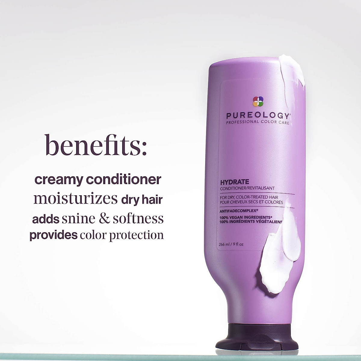 Pureology Hydrate Moisturizing Conditioner | For Medium to Thick Dry, Color Treated Hair | Sulfate-Free | Vegan