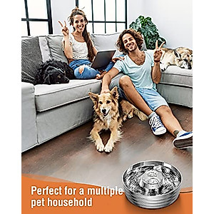 oneisall Cat Water Fountain,3.6L /123OZ Automatic Stainless Steel Pet Water Fountain for Dog Cat,Dog Water Bowl Dispenser with Ultra-Quiet Pump for Multiple Pets