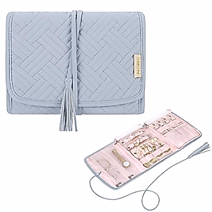 BAGSMART Jewelry Organizer Roll Travel Jewelry Storage Bag for Necklace, Earrings, Rings, Bracelet