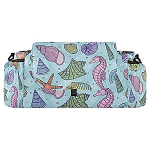 Sinestour Cute Animals Stroller Organizer with Cup Holder Universal Stroller Organizer Bag Detachable Shoulder Strap Stroller Accessories for Diaper Phone Toys Keys Fit All Baby Stroller