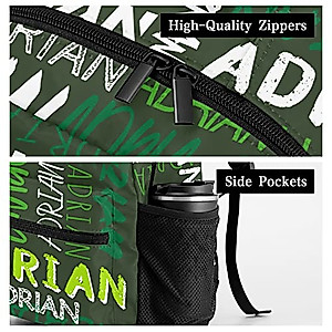 ZAACUSTOM Personalized School Backpack with Name Text, Stylish Custom Bookbag for Kids Boys Girls, Waterproof Elementary Customize Book Bag with Adjustable Shoulder Straps, 1 Pack