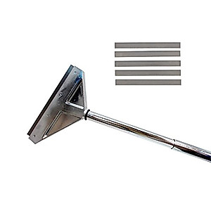 ABN Floor Scraper Tool with 5-Pack Replacement 8” Inch Razor Blades – Heavy-Duty Garage Flooring Removal and Demolition