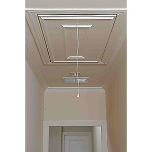 Attic Ease Pweter Rod AEPSP Ladder Pull System Kit Finish, Pewter