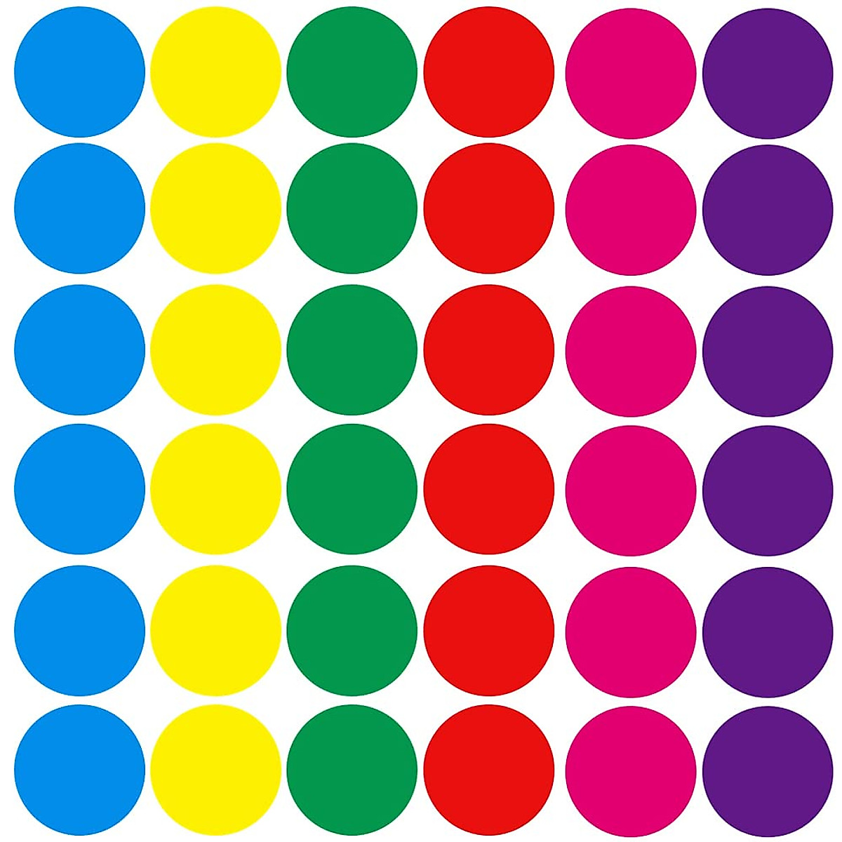 Round Floor Stickers, 6 Inch Spot Markers Floor Spots Self Adhesive Vinyl Stickers Classroom Dot Spots for Preschool and Kindergarten Elementary Teachers (42PCS)