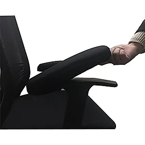 Loghot Set of 2 Office Chair Armrest Pads for Chair Armrest Slipcovers/Covers Maximum Relieves Elbow Discomfort Black