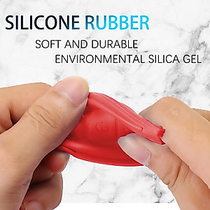 WORCAS Soft Silicone Rubber Carbon Fiber Texture Cover Protector Compatible with BMW Key Fob, Car Remote Key Fob Case for BMW 1-Series 2 3 4 5 6 7 Series X3 X4 M2 M3 M4 M5 M7 (Red)