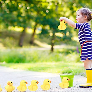 Skylety 12 Pieces Stuffed Duck Plush Yellow Duck Stuffed Animal 4 Inches Duck Plush Soft Toy Small Duck Playset for Boys and Girls Room Sofa Birthday Baby Shower Duck Theme Party Decoration