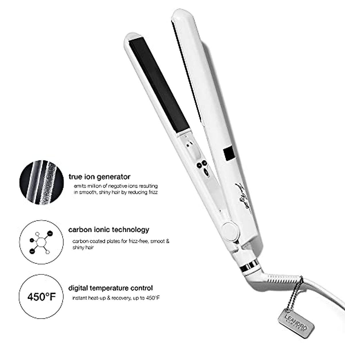Conair Flat Iron, Carbon Infused 1" Digital Hair Straightener by Leandro Limited X Conair