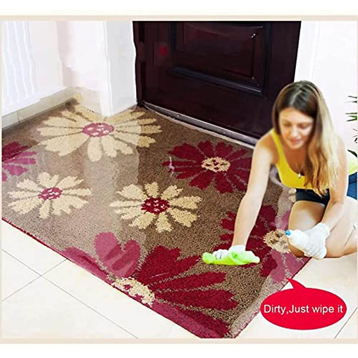 Clear PVC Desk Chair Mat Transparent Plastic Runner Rug, Office Chair Mat for Hard Wood Floors Clear Rectangle PVC Floor Mat Protector Thick 1mm,60/70/80/90/100cm wide,Non Slip Transparent Protector C