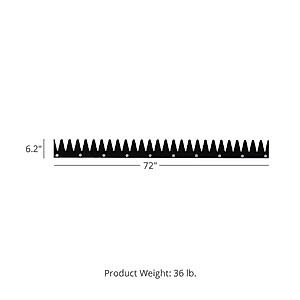 Titan Attachments Bolt-On 72in Ripper Comb Attachment, 10mm Landscape Rake Comb, Level and Grade