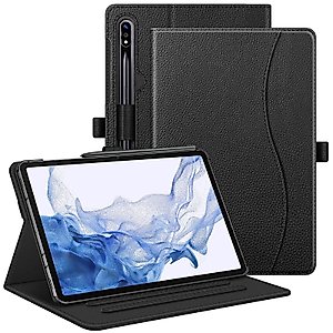 Fintie Case for Samsung Galaxy Tab S8 2022/Tab S7 2020 11 Inch (Model SM-X700/X706/T870/T875/T878), Multi-Angle Viewing Protective Cover with Pocket, Auto Sleep/Wake, Turquoise