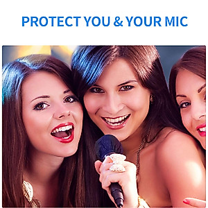 240pcs (120 pairs) Mic Covers Disposable Non-Woven, Individually Wrapped Mic Cover For Sanitary Mic Covers Disposable For Mic Microphone Windscreen & Pop Filters Black