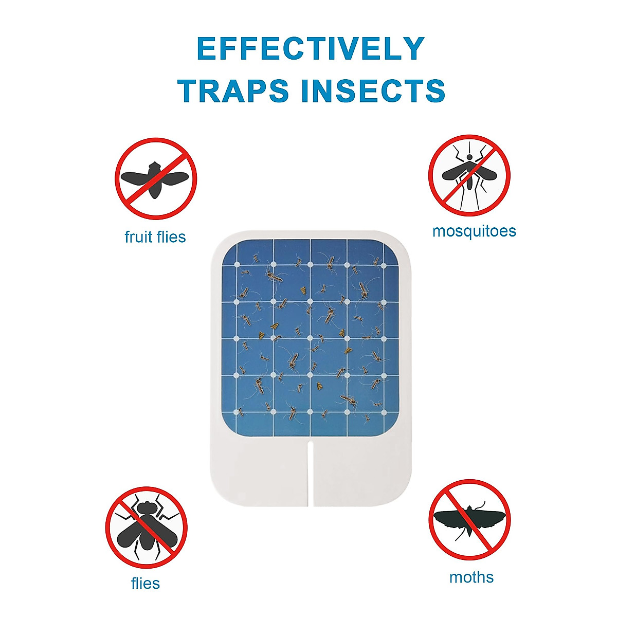 20 Pack Refill Glue Boards for VF01 Flying Insect Trap Plug-in, Replacement Sticky Glue Cards for Fly Trap Indoors